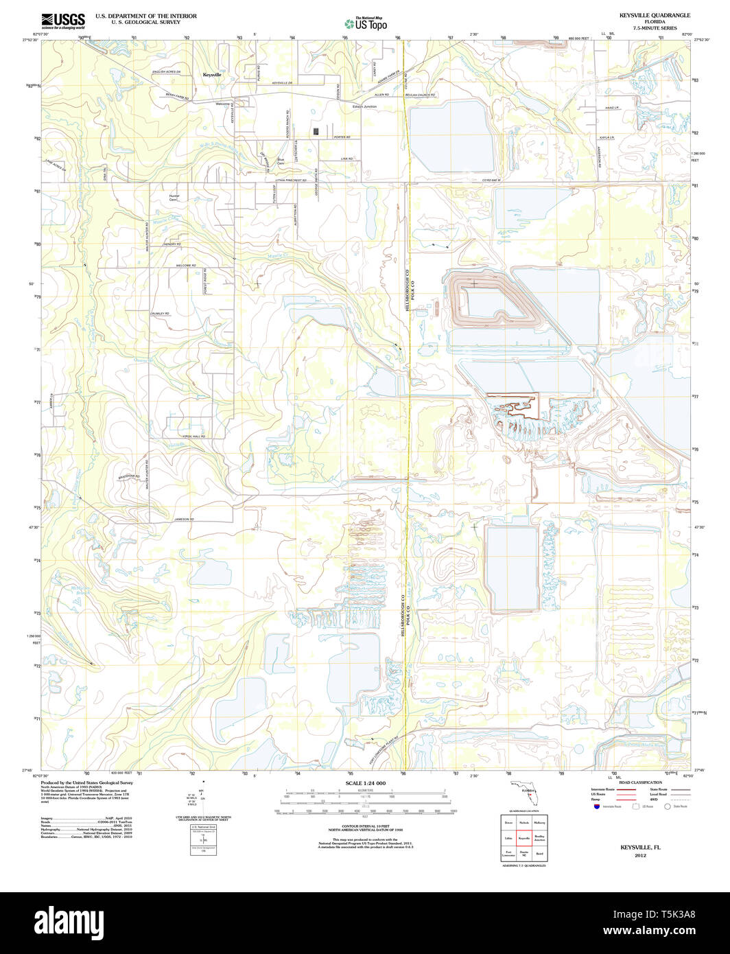Map of keysville hi-res stock photography and images - Alamy
