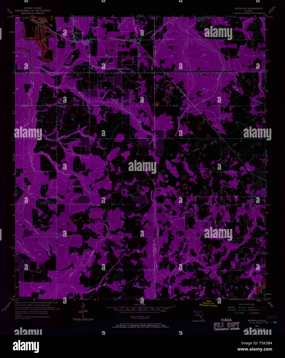 Map of keysville hi-res stock photography and images - Alamy