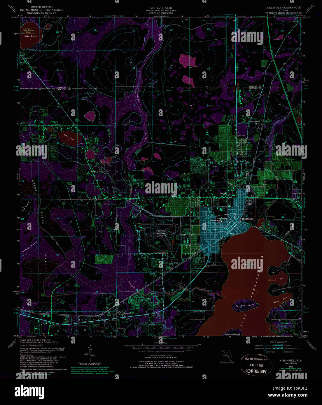 Kissimmee florida map hi-res stock photography and images - Alamy