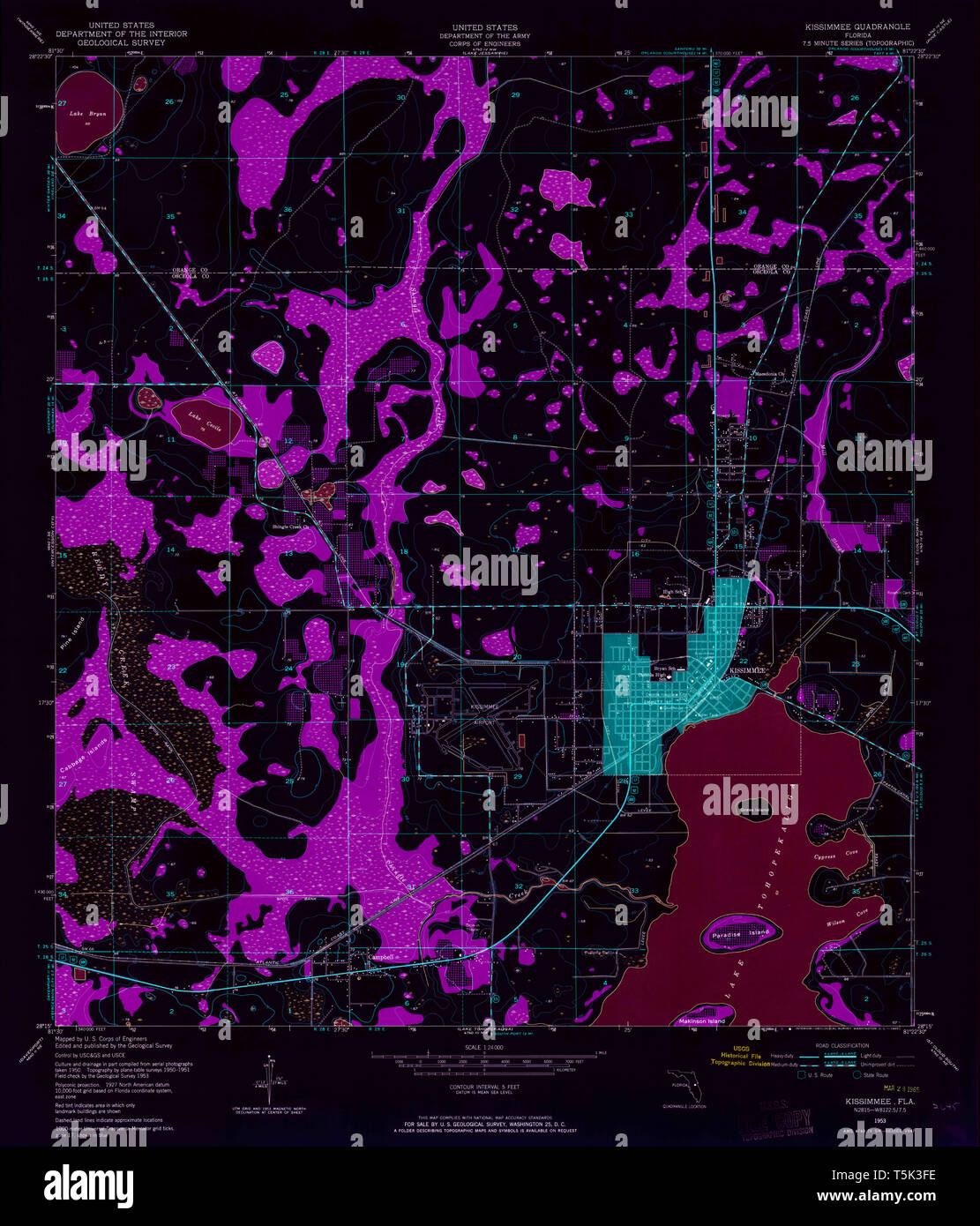 Kissimmee florida map hi-res stock photography and images - Alamy