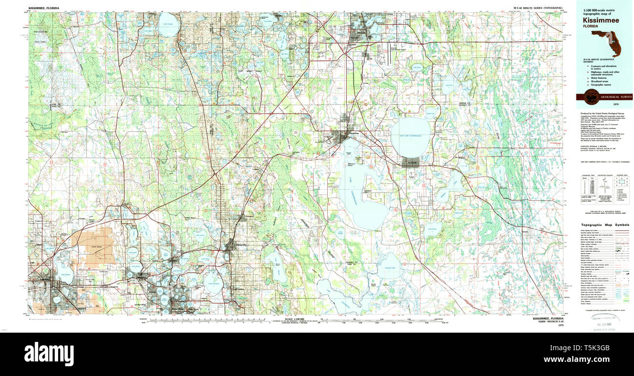 Kissimmee map hi-res stock photography and images - Alamy