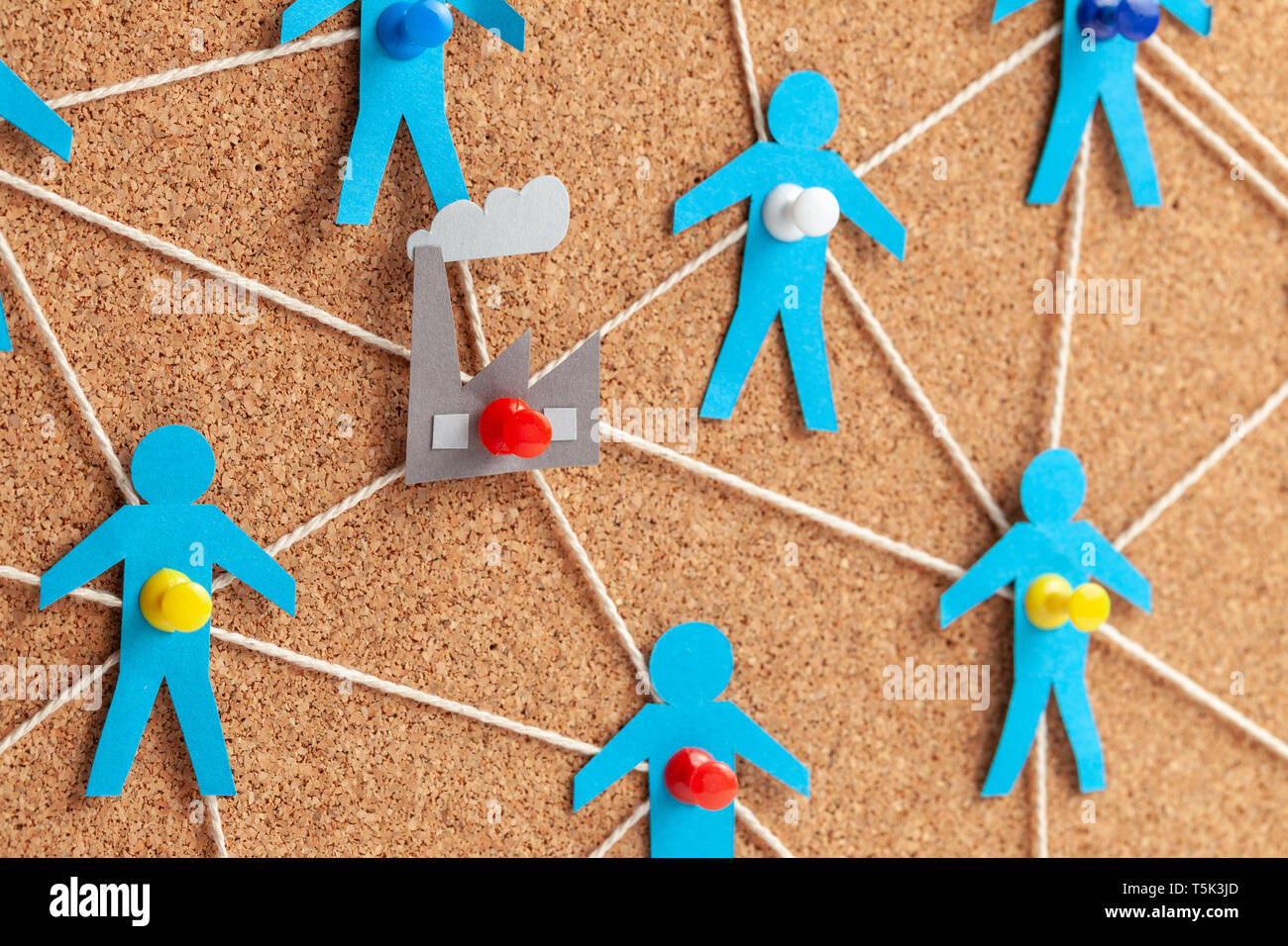 Factory management and communications. Corruption at work. The correct ...