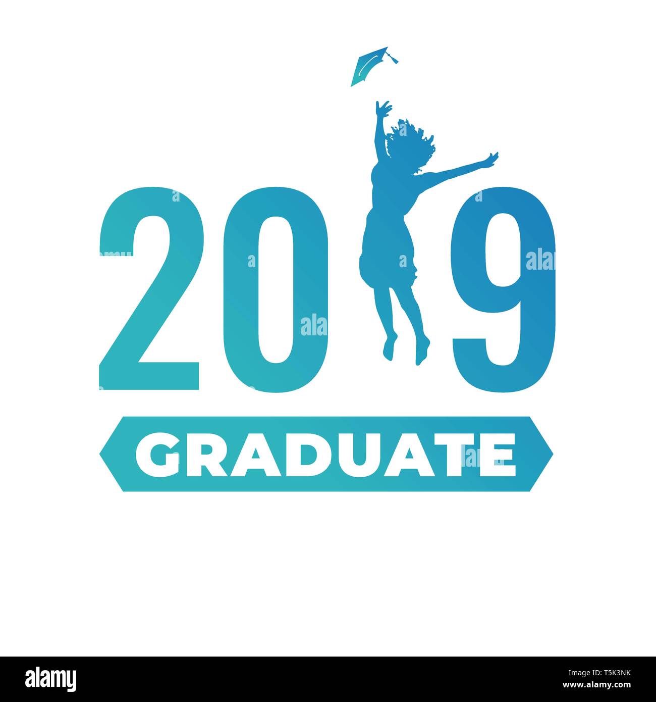 Class of 2019 Congratulations Graduate Typography w Cap Stock Vector ...