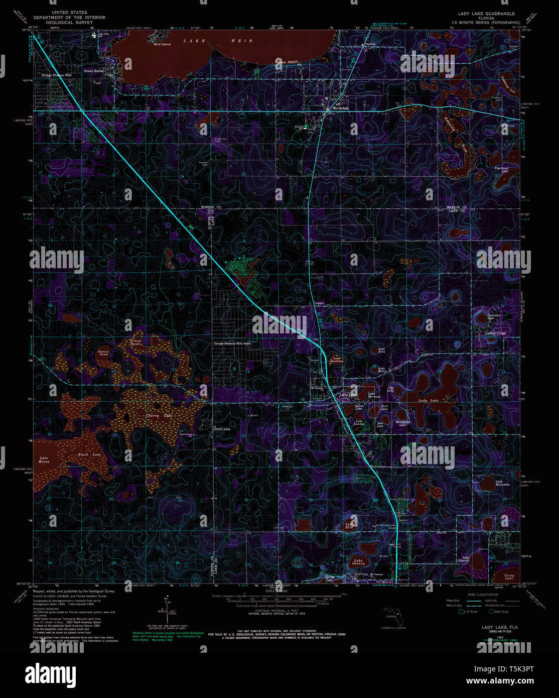 Lady lake florida map hi-res stock photography and images - Alamy