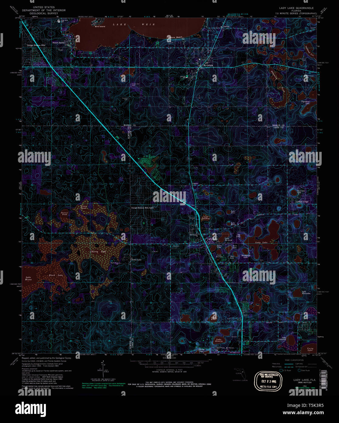 Lady lake florida map hi-res stock photography and images - Alamy