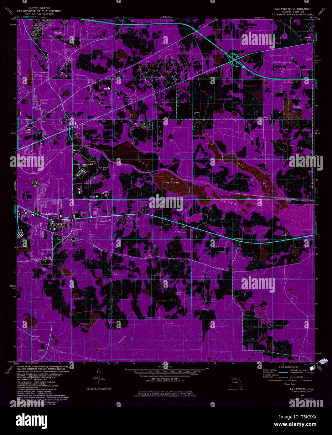 Lafayette florida map hi-res stock photography and images - Alamy
