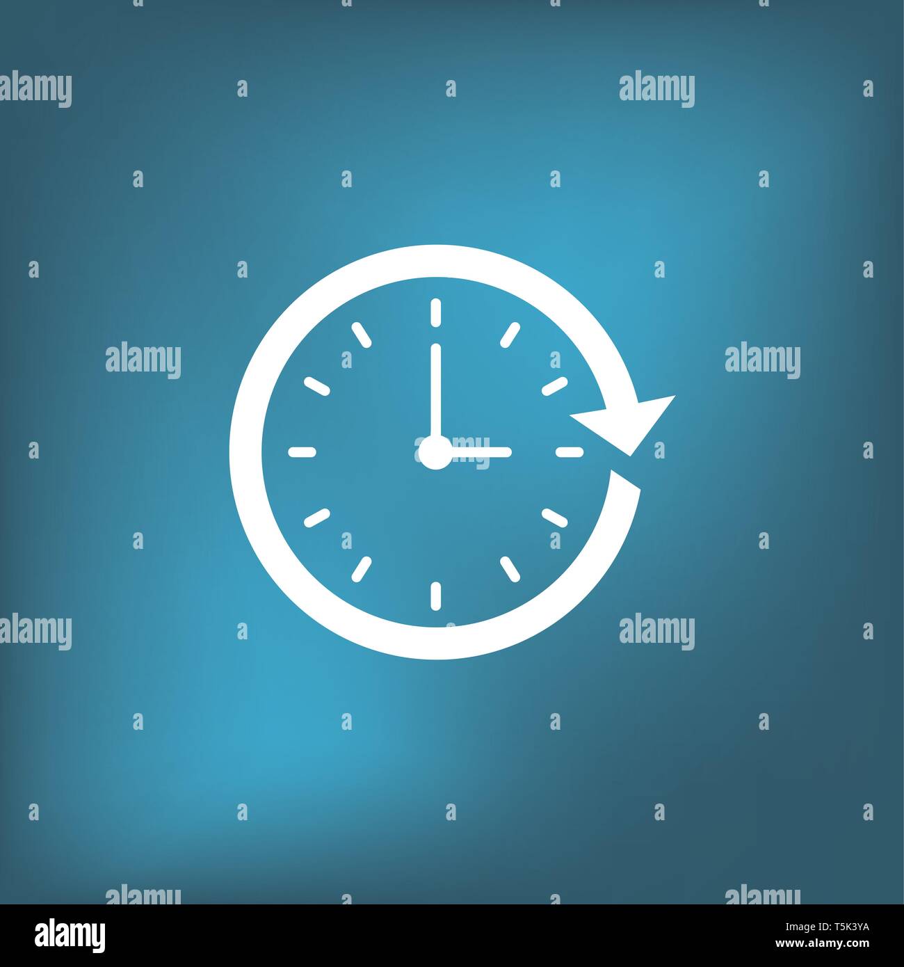Time Management Icon w Deadline, Hurry, and Punctual Symbolism Stock ...