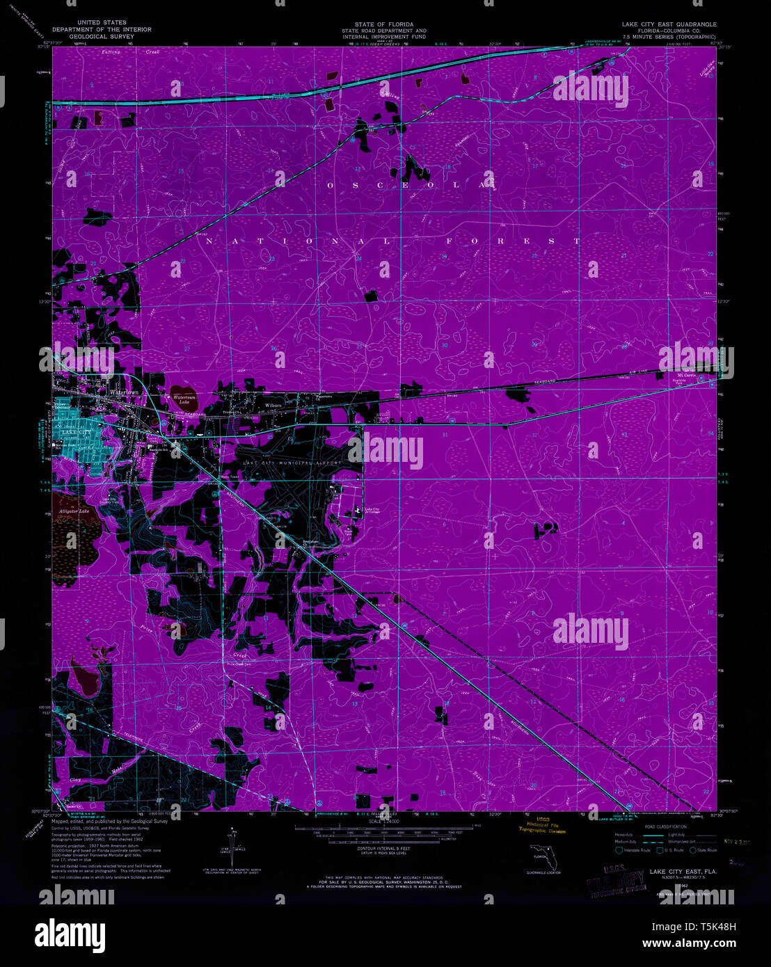 Lake city florida map hi-res stock photography and images - Alamy