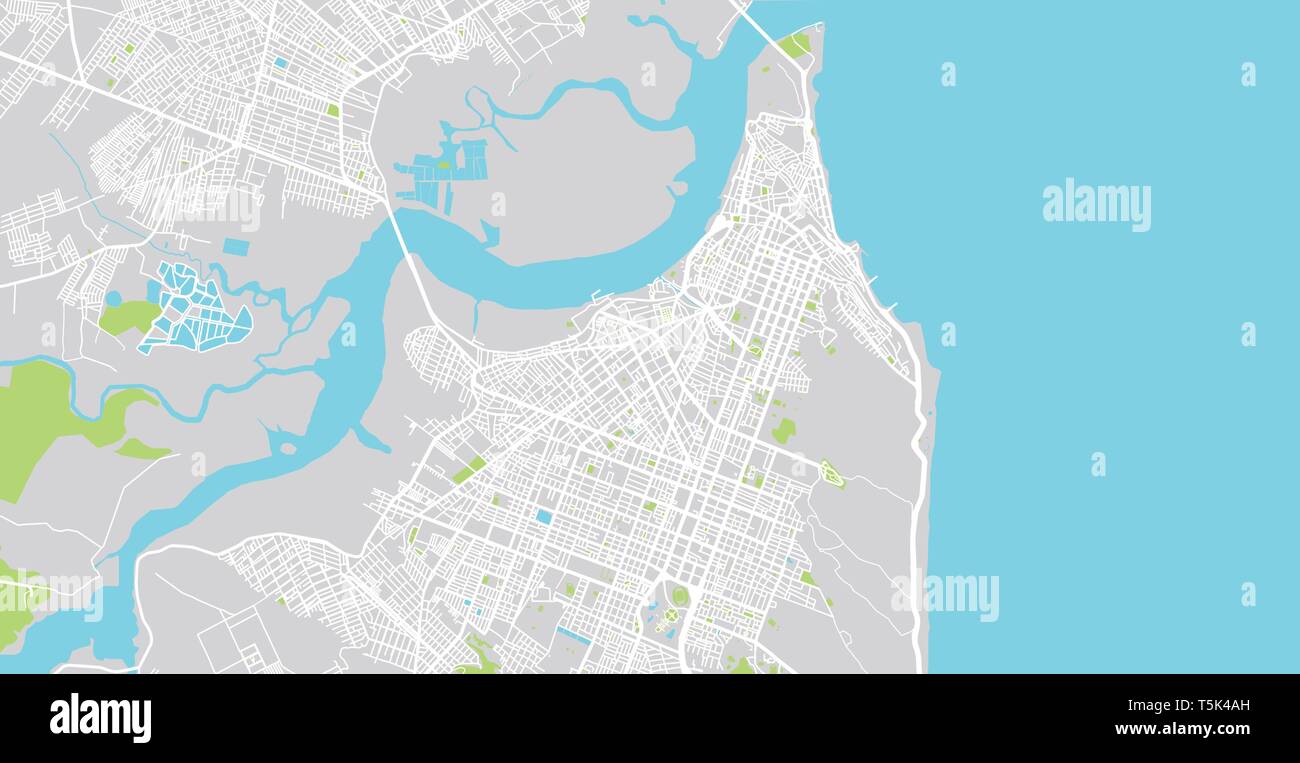 Urban vector city map of Natal, Brazil Stock Vector Image & Art - Alamy