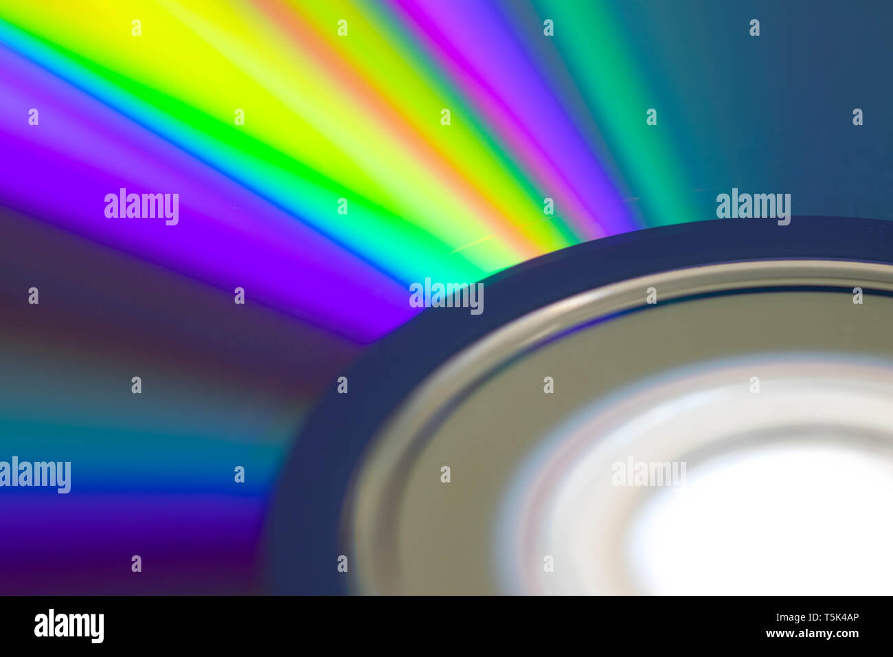blu ray disc close up detail with rainbow colors Stock Photo - Alamy