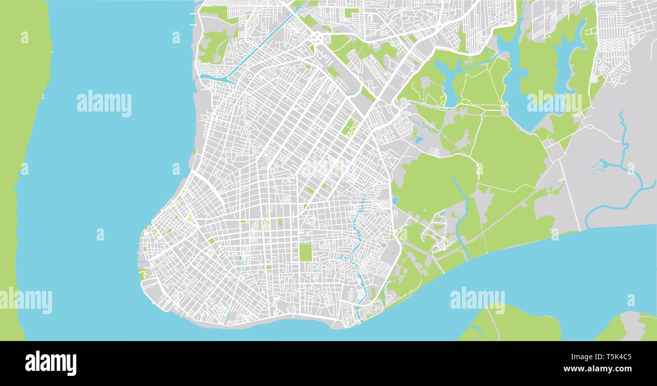 Urban vector city map of Belem, Brazil Stock Vector Image & Art - Alamy