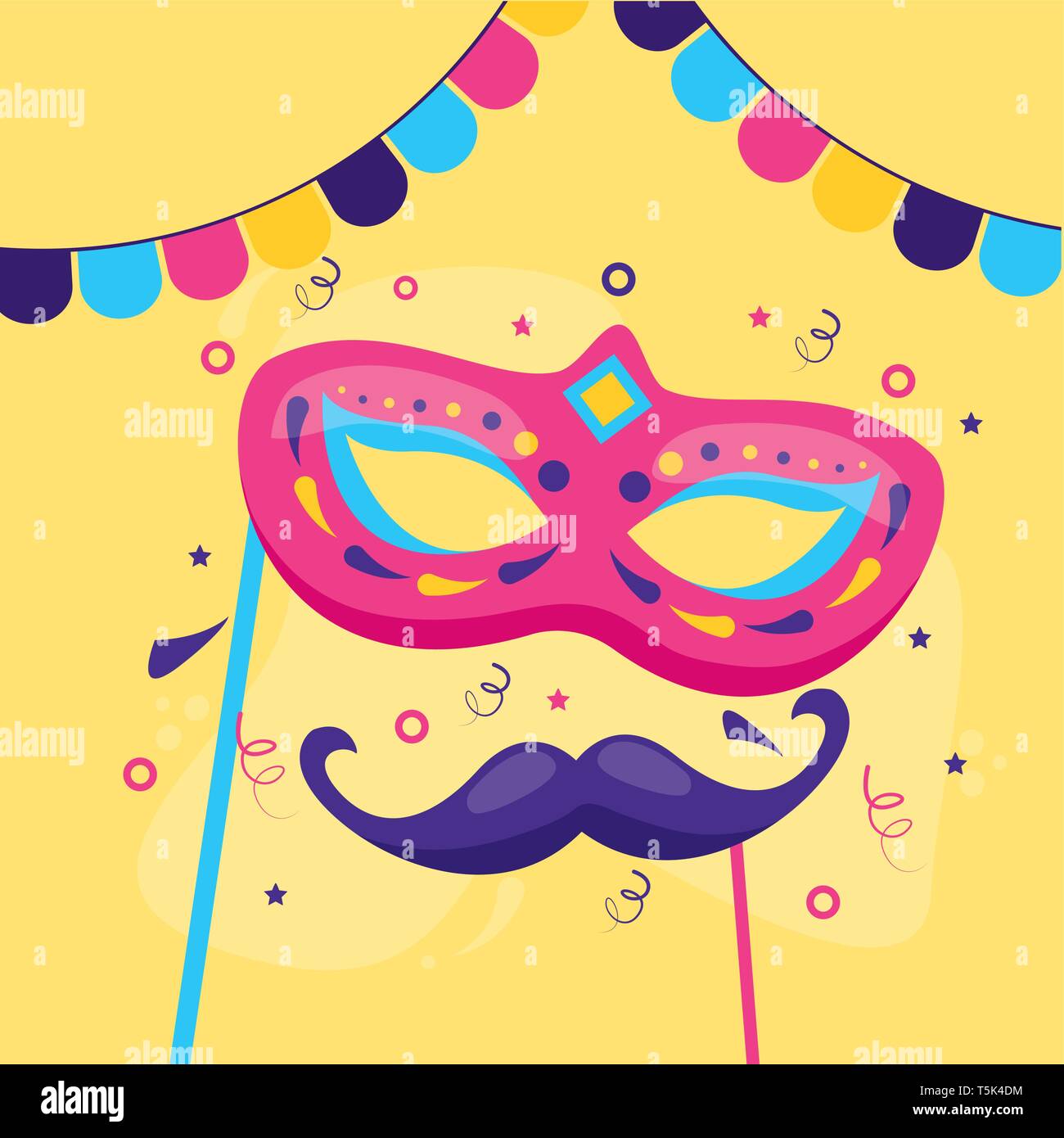carnival mask and mustache Stock Vector Image & Art - Alamy