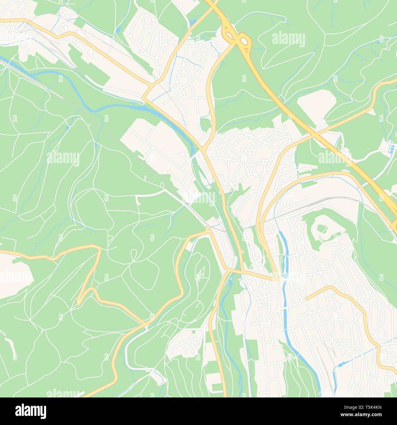 Printable map of Arnsberg, Germany with main and secondary roads and ...