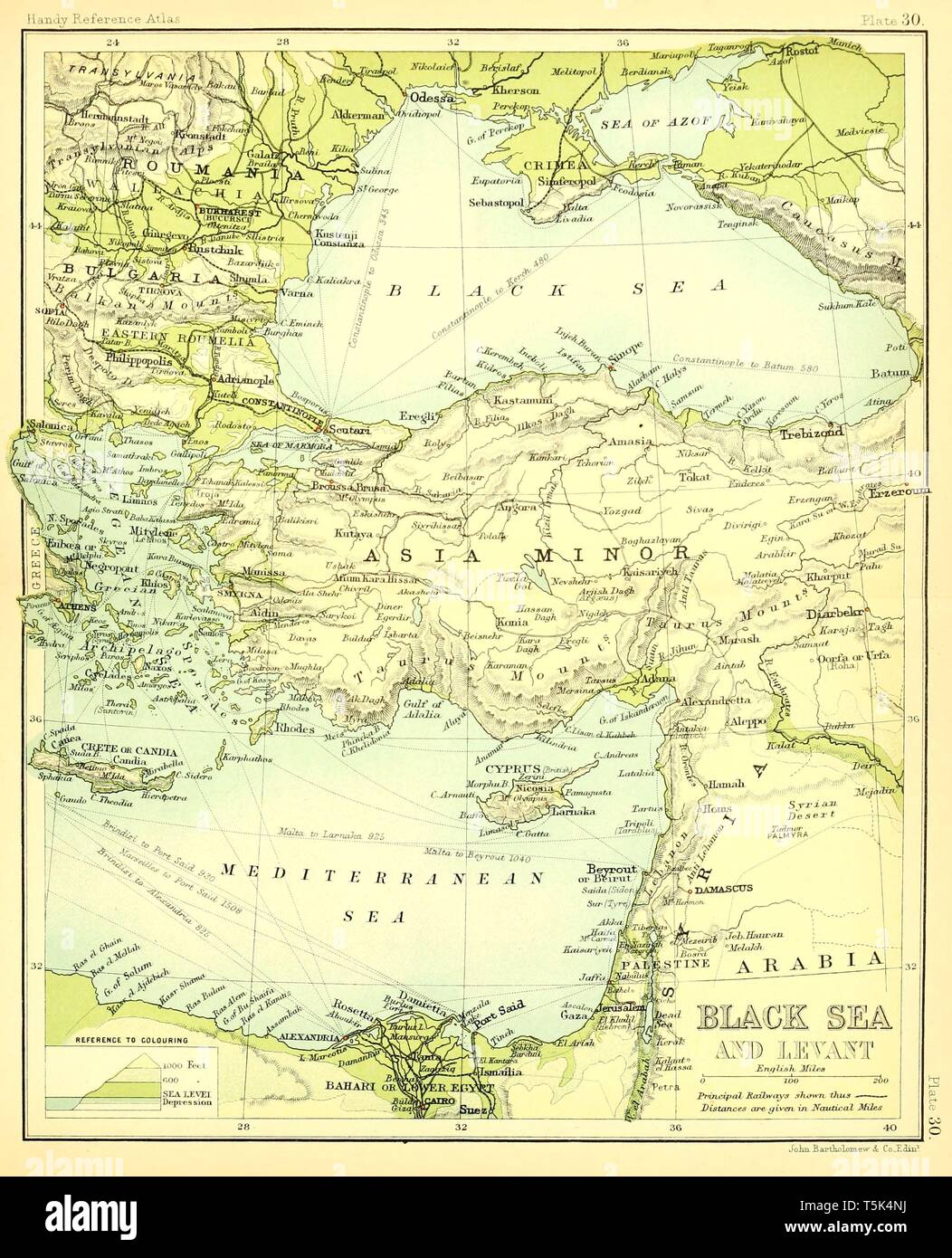 Beautiful vintage hand drawn map illustrations of Asia Minor from old ...