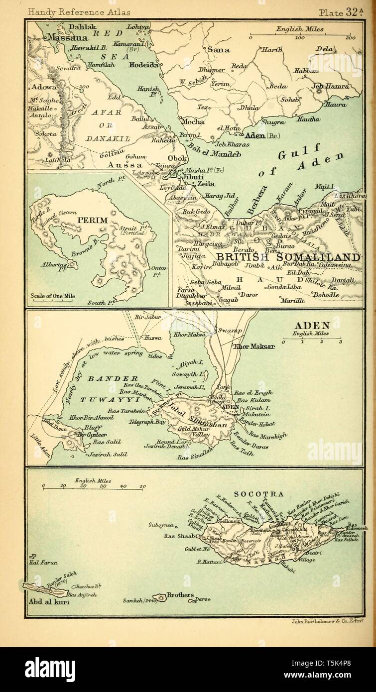 Beautiful vintage hand drawn map illustrations of Somaliland from old ...