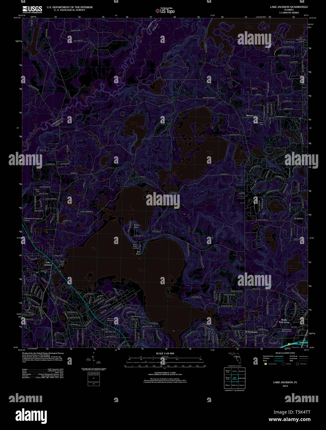 Map of lake jackson hi-res stock photography and images - Alamy