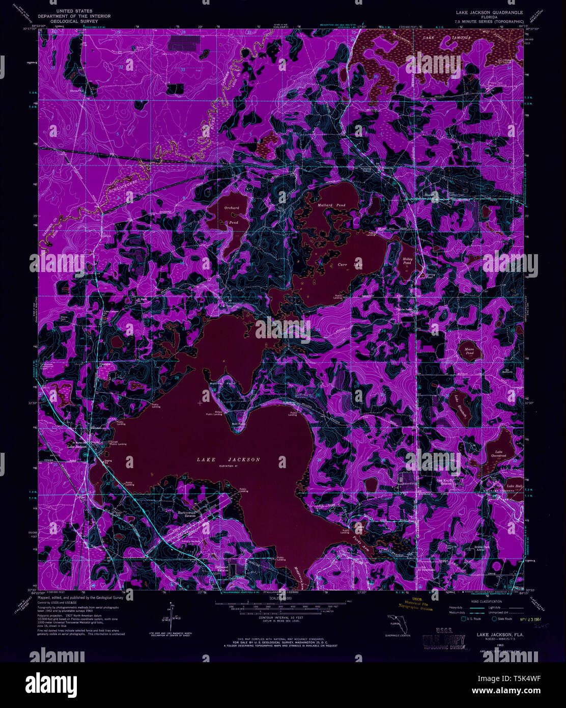 Map of lake jackson hi-res stock photography and images - Alamy