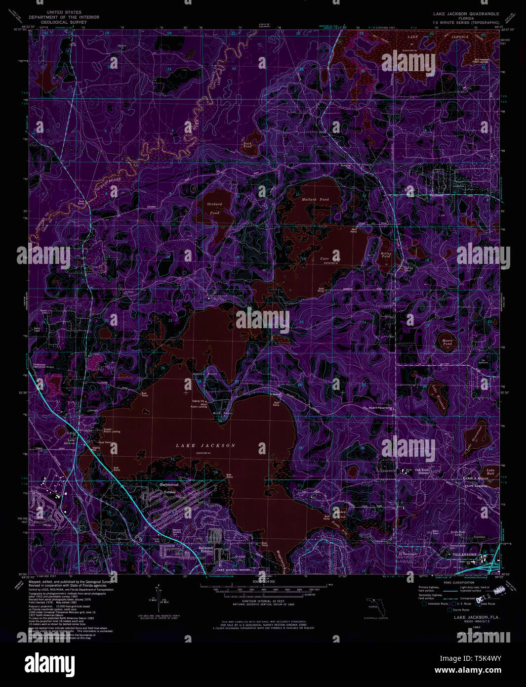 Map of lake jackson hi-res stock photography and images - Alamy
