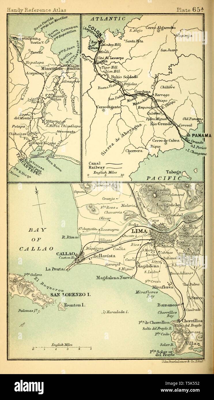 Old map of lima hi-res stock photography and images - Alamy
