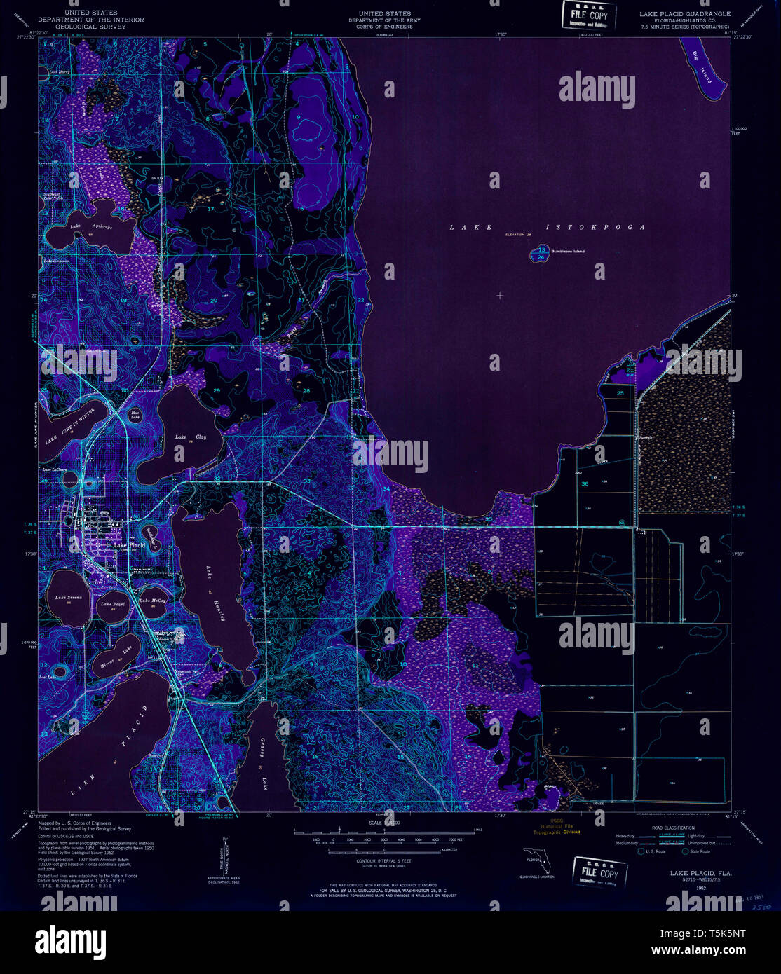 Map of lake placid hi-res stock photography and images - Alamy