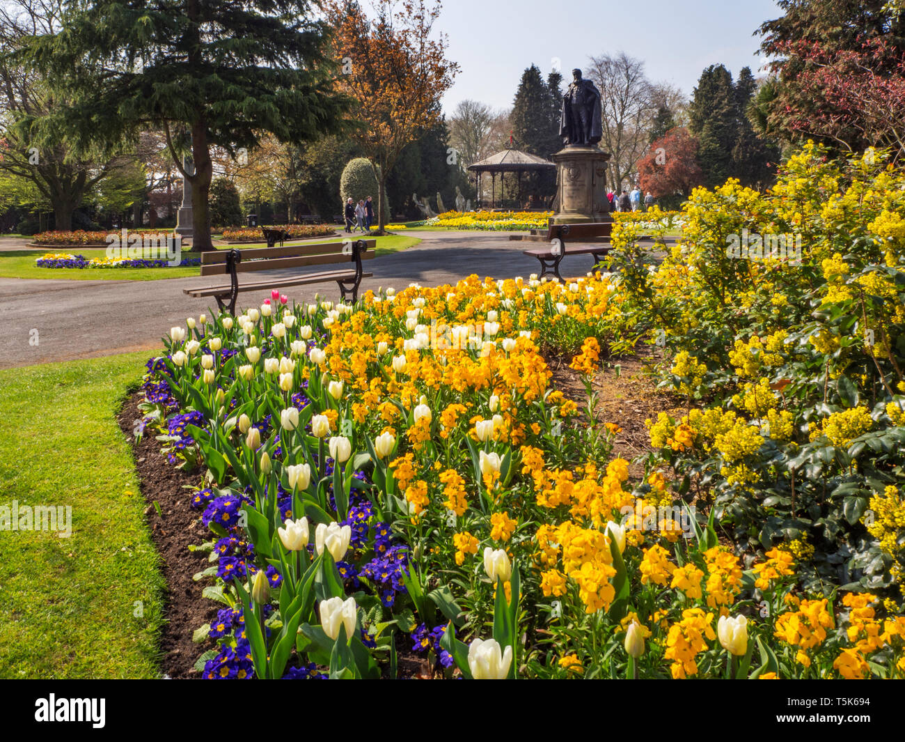 Spa Gardens in Spring at Ripon North Yorkshire England Stock Photo - Alamy