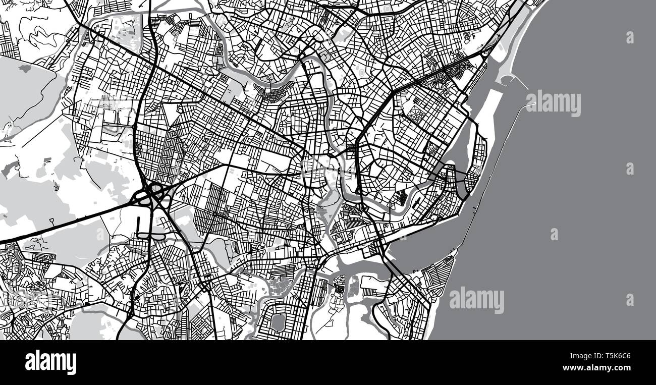 Urban vector city map of Recife, Brazil Stock Vector Image & Art - Alamy