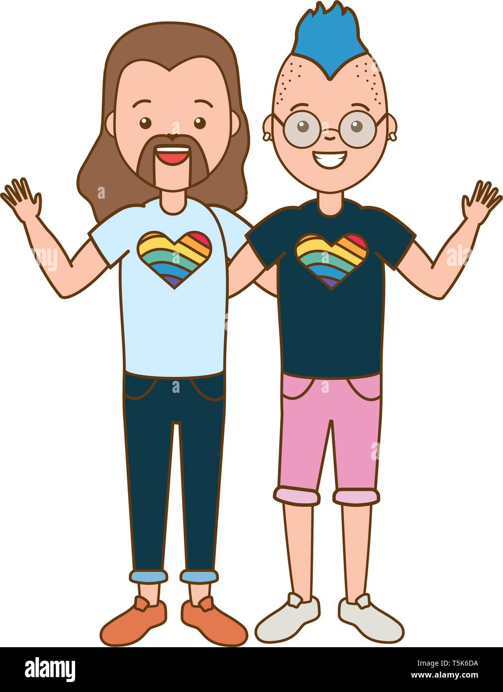 Lgbt man vector male couple Stock Vector Images - Alamy