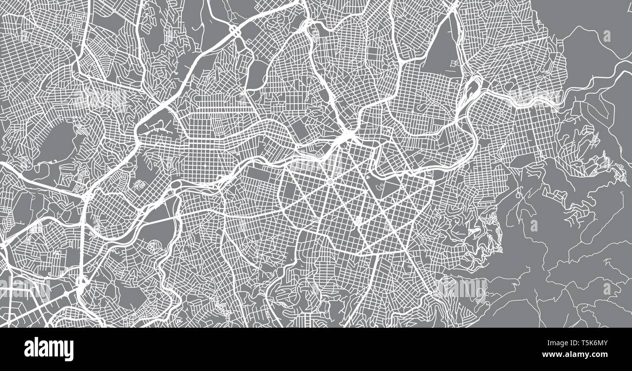Urban vector city map of Belo Horizonte, Brazil Stock Vector Image & Art - Alamy