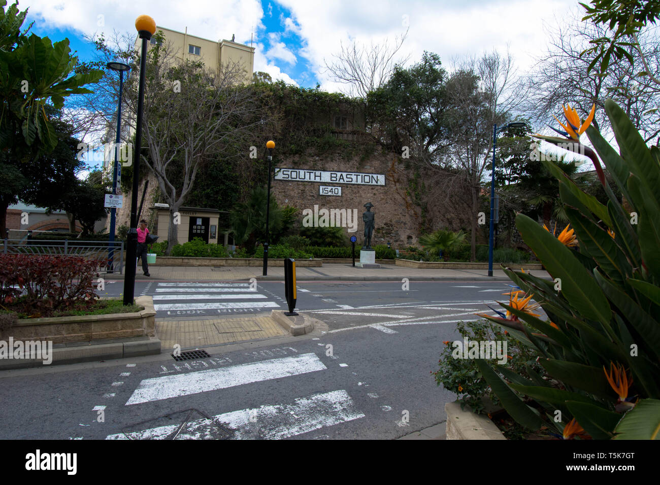 Cemetery South Bastion Zebra crossing flowers Gibraltar Trafalgar ...