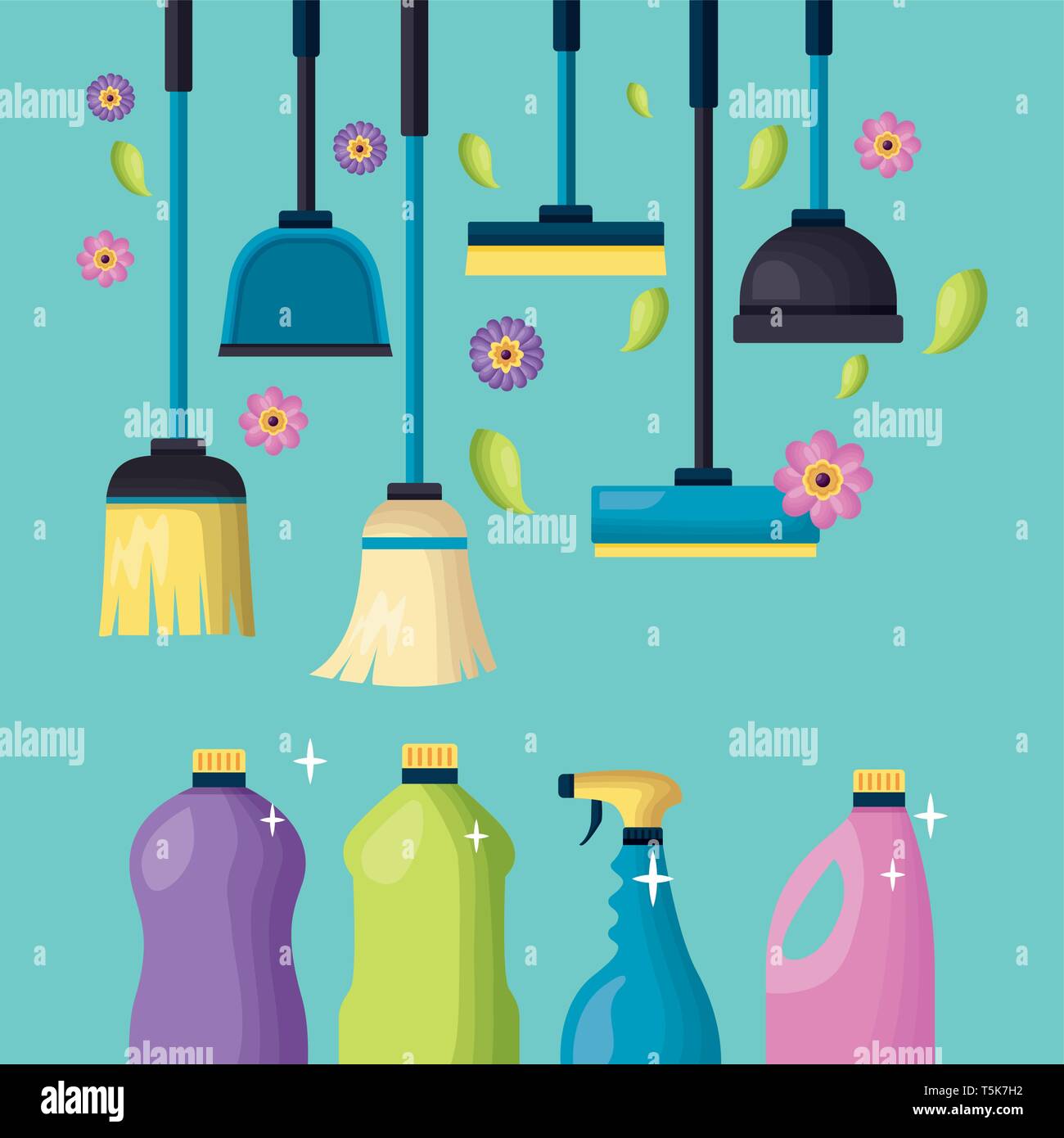 spring cleaning tools Stock Vector Image & Art - Alamy