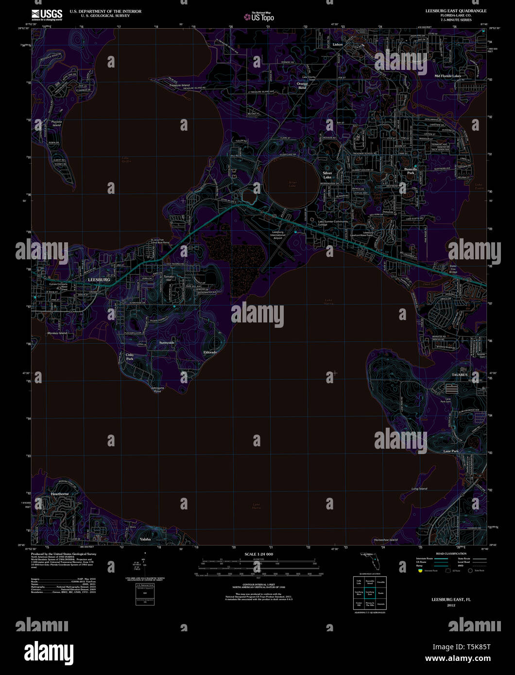 Map of leesburg hi-res stock photography and images - Alamy