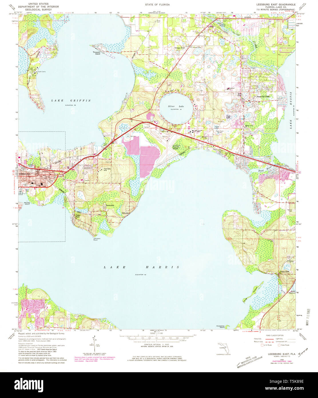 Map of leesburg hi-res stock photography and images - Alamy