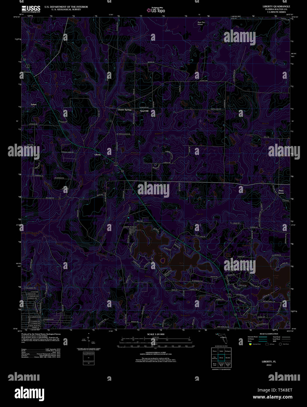 Liberty florida map hi-res stock photography and images - Alamy