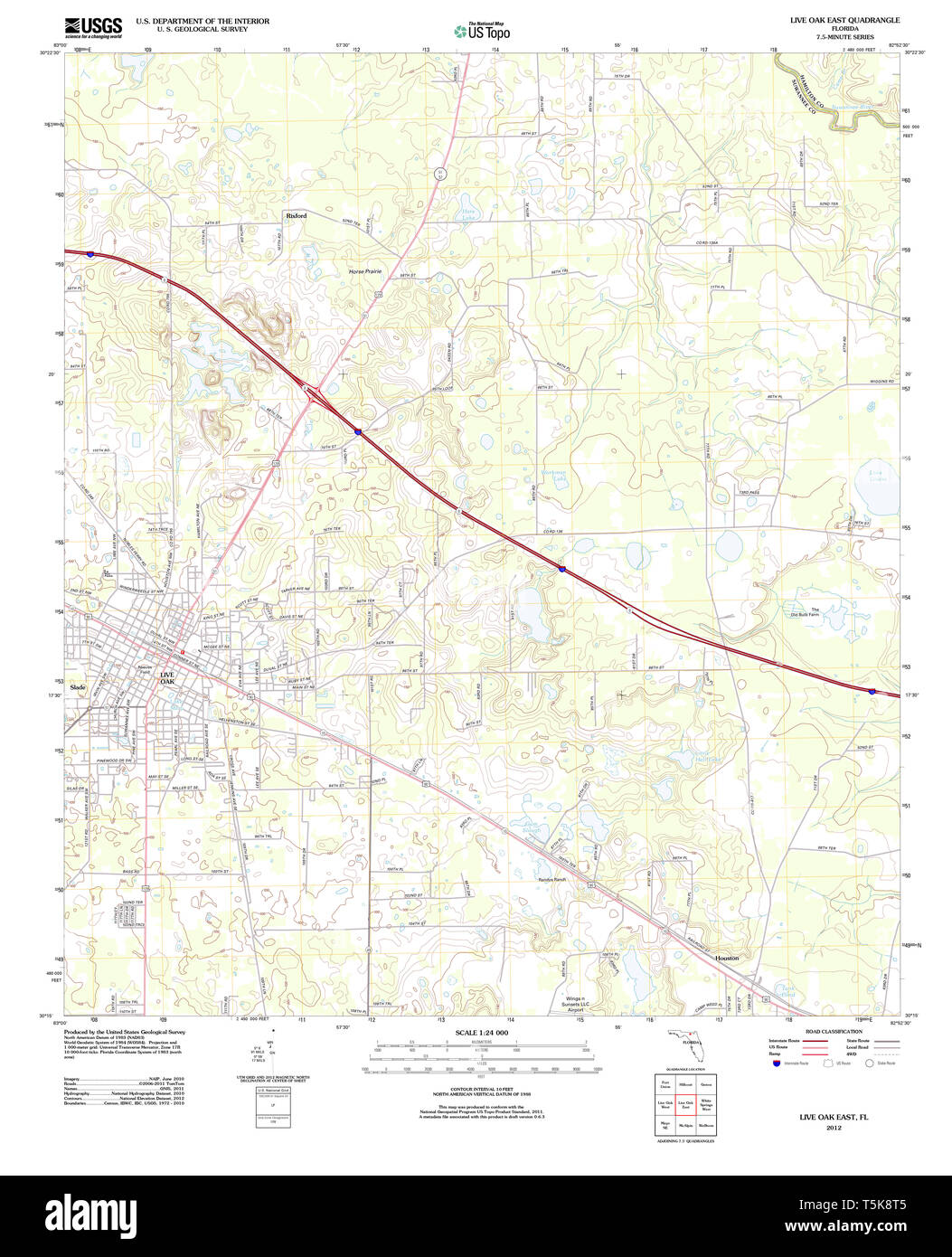 Live oak map hi-res stock photography and images - Alamy
