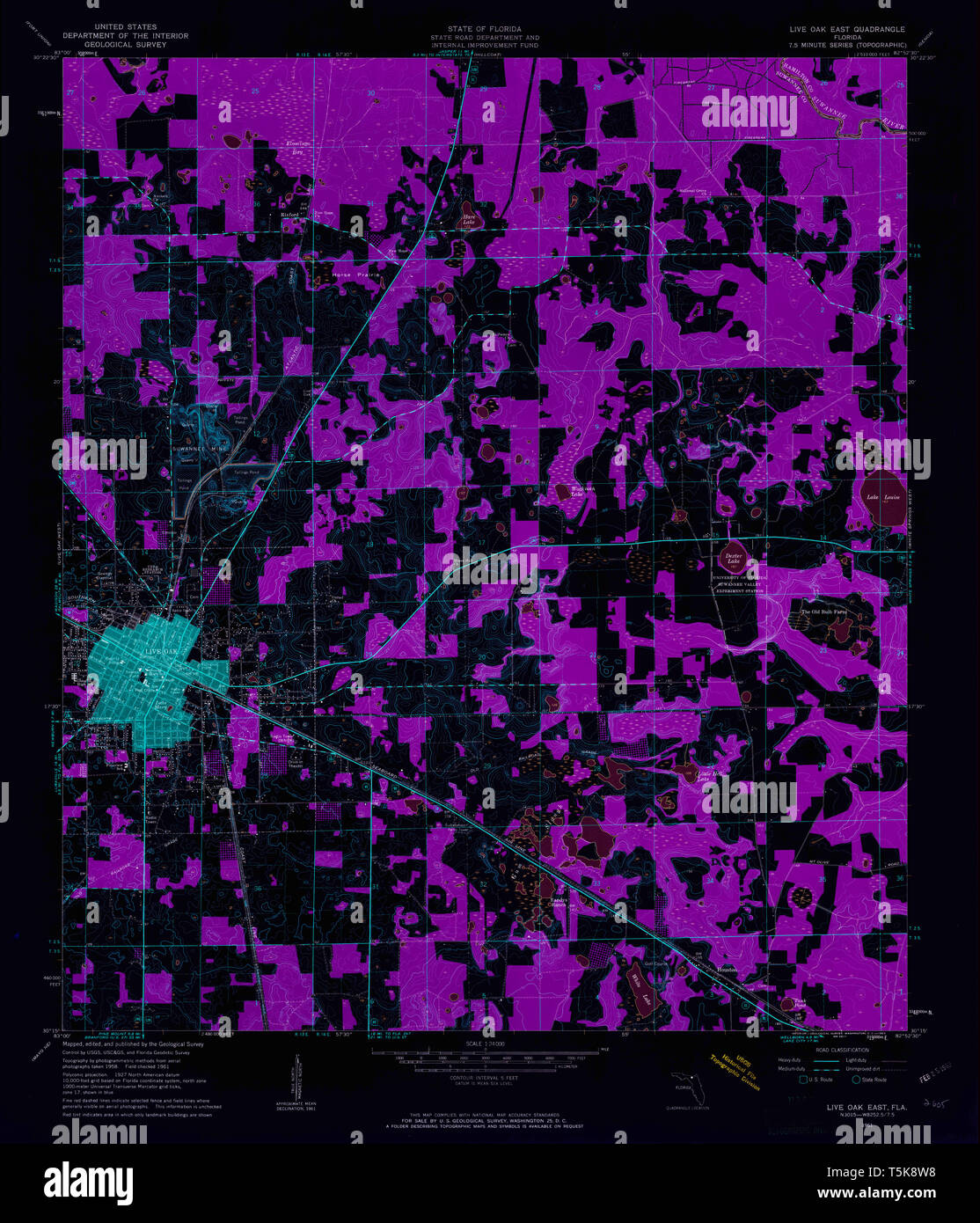 Live oak map hi-res stock photography and images - Alamy