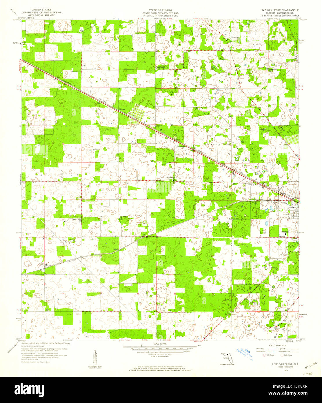 Live oak map hi-res stock photography and images - Alamy
