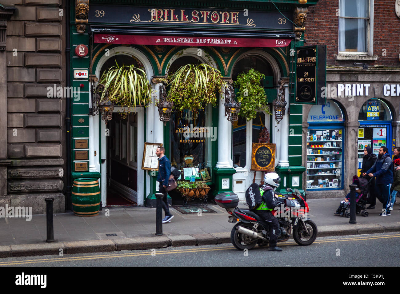 Dublin, Ireland – March 2019. Streets and buildings of historical city ...