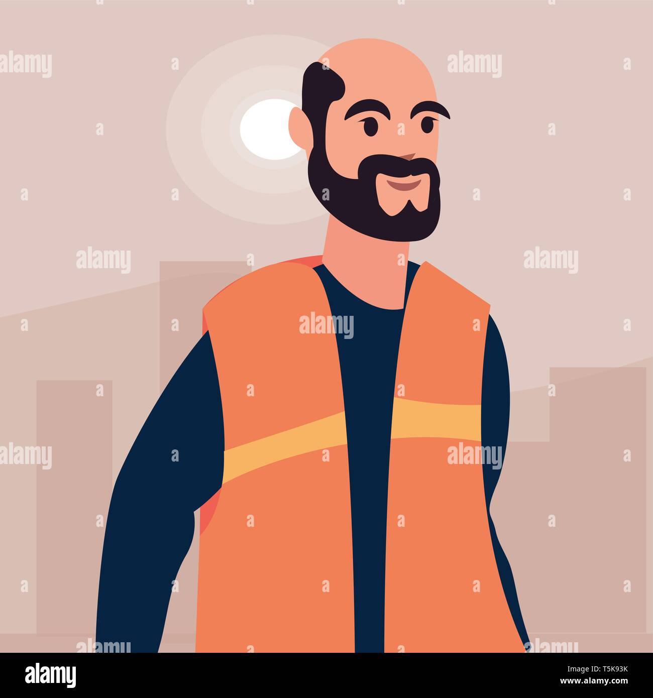 Bald man urban Stock Vector Images - Alamy