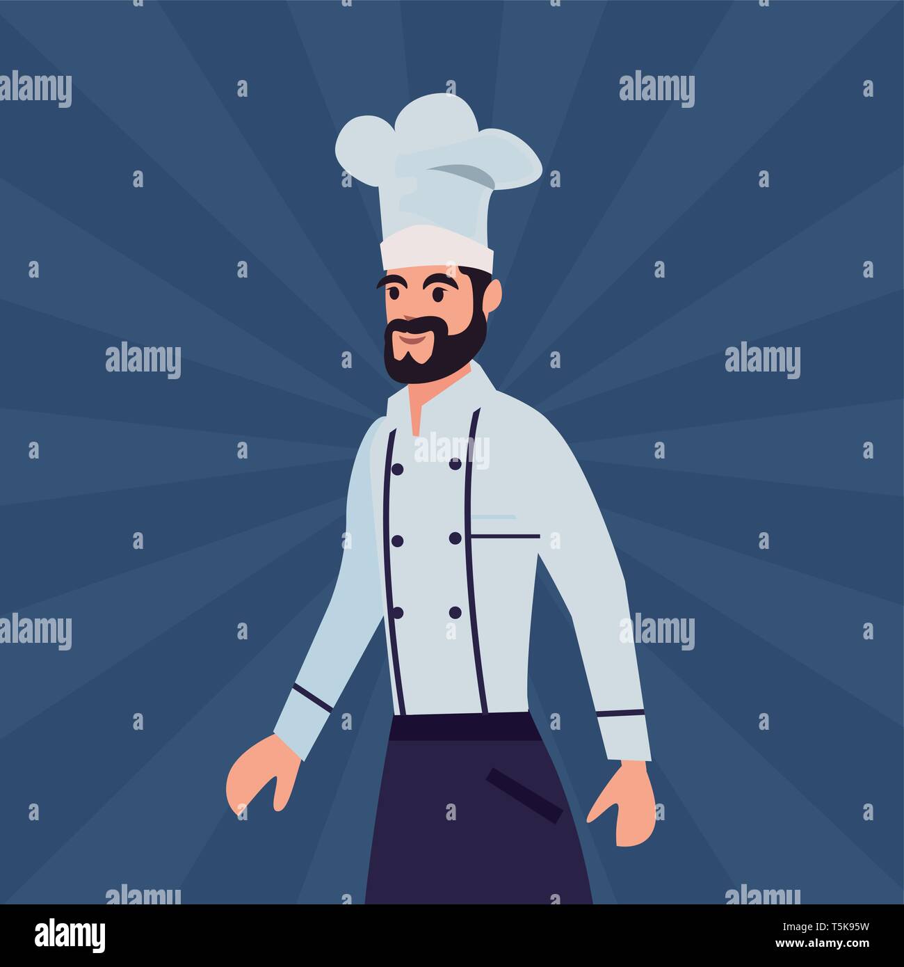 chef man profession labour day vector illustration design Stock Vector ...