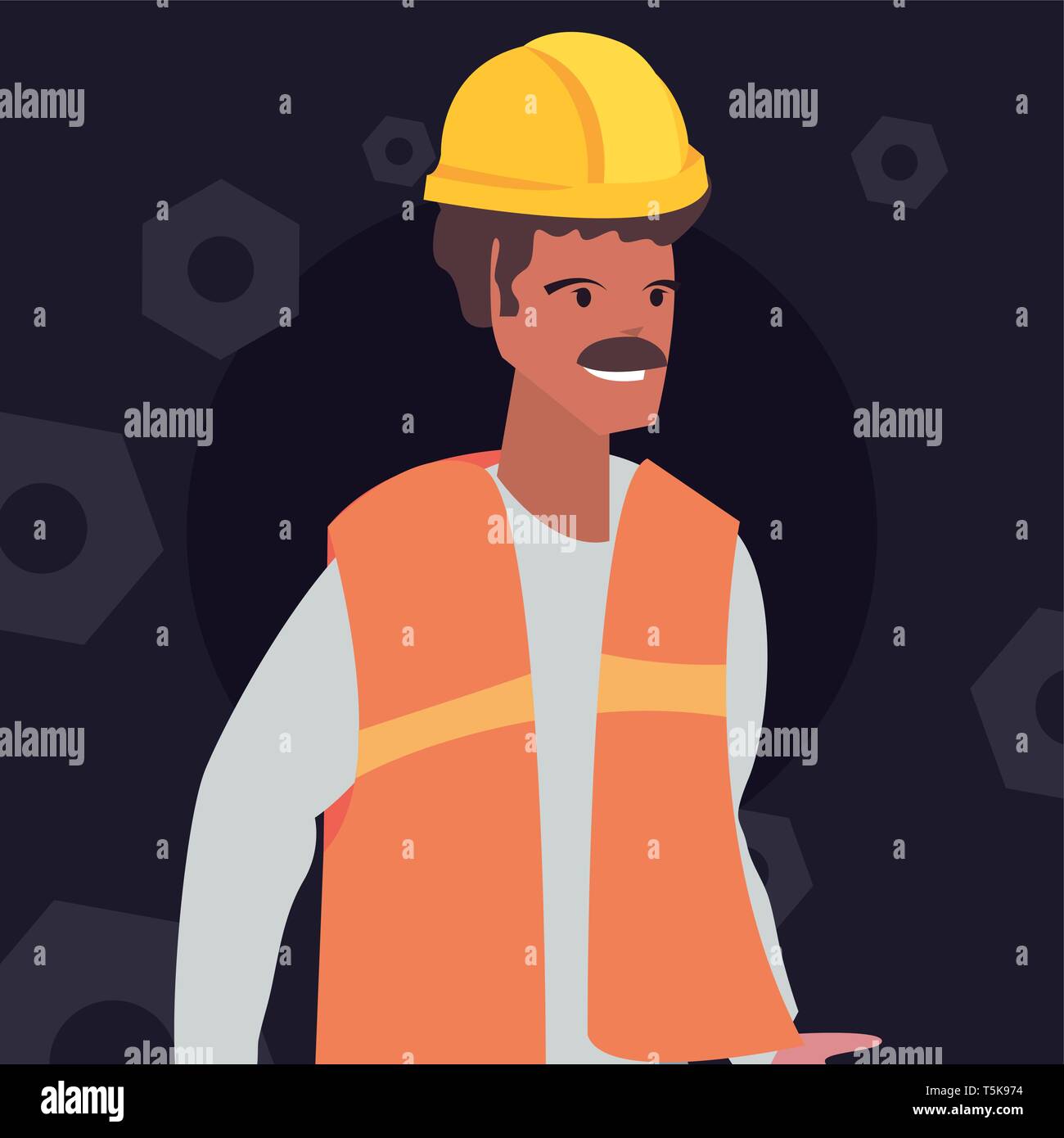 worker employee profession labour day vector illustration Stock Vector ...