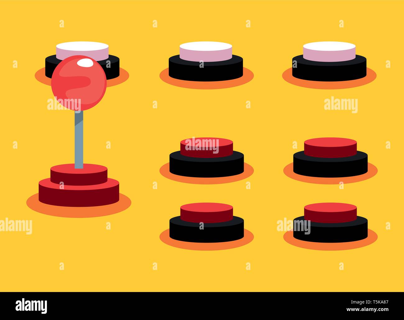 joystick buttons video game retro vector illustration Stock Vector ...