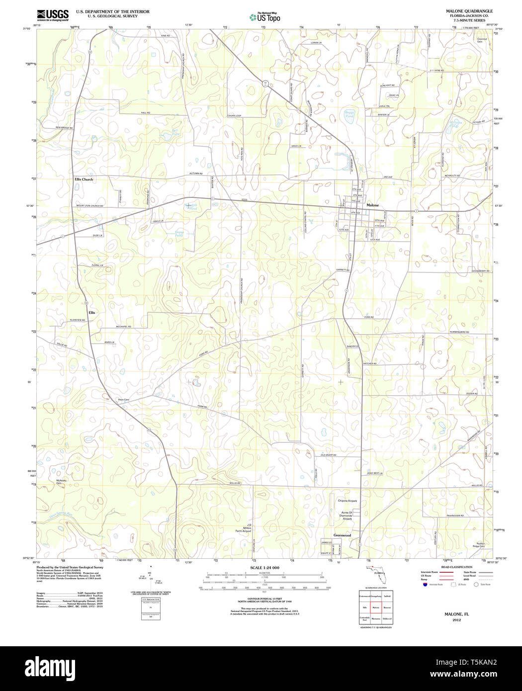 Florida map usgs hi-res stock photography and images - Alamy