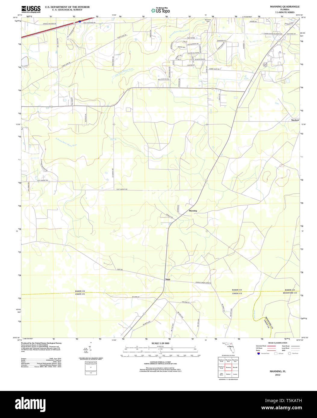 Map of manning hi-res stock photography and images - Alamy