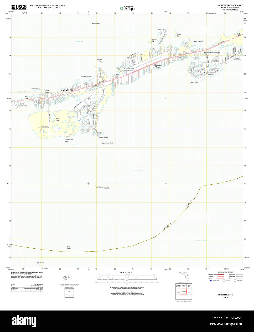 Marathon florida map hi-res stock photography and images - Alamy