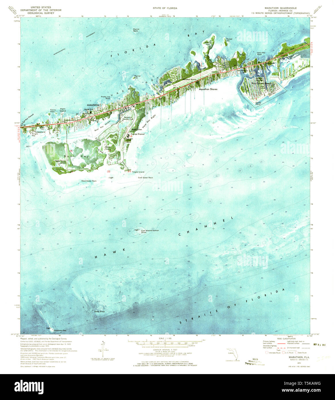 Marathon florida map hi-res stock photography and images - Alamy