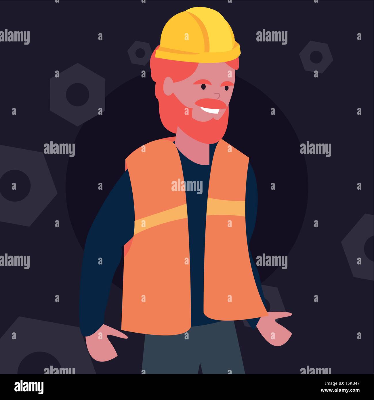 worker employee profession labour day vector illustration Stock Vector ...
