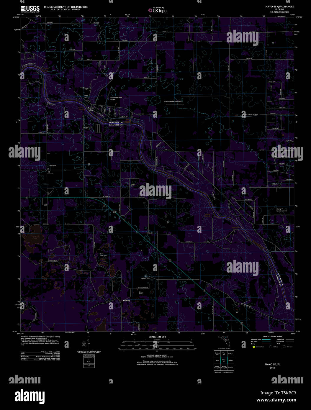 Map of mayo florida hi-res stock photography and images - Alamy