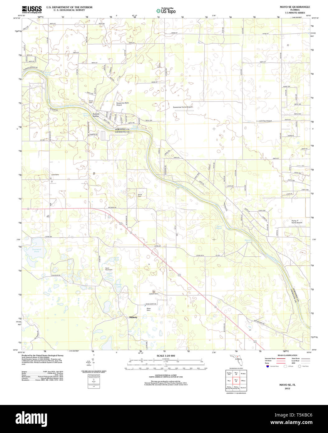 Map of mayo florida hi-res stock photography and images - Alamy