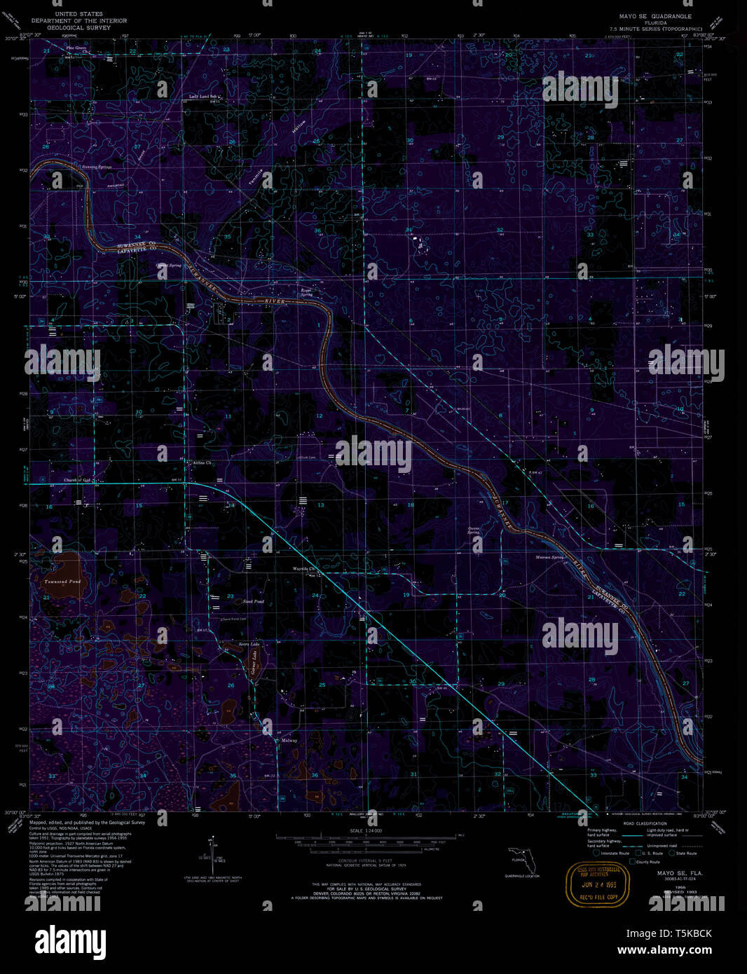 Map of mayo florida hi-res stock photography and images - Alamy