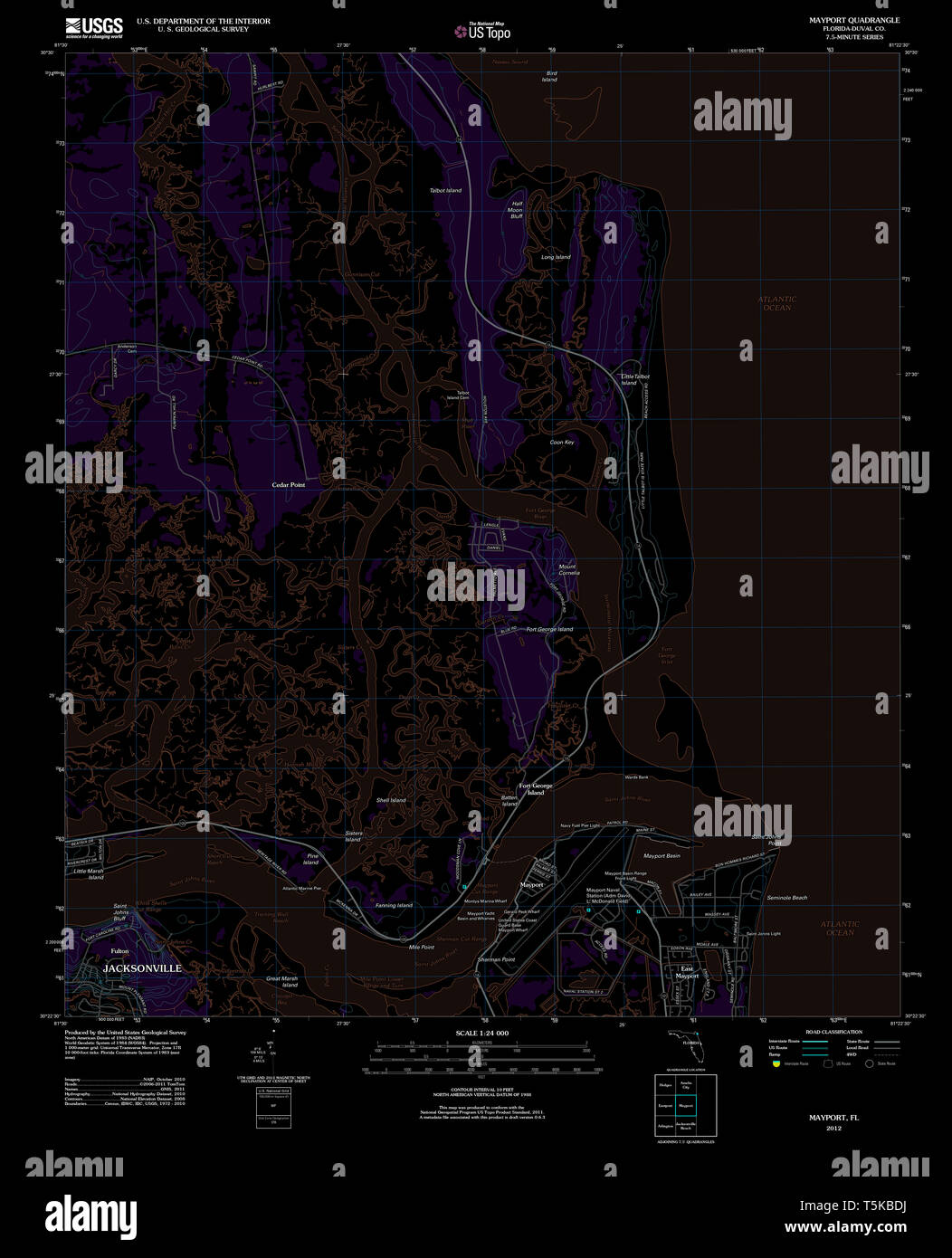 Map of mayport hi-res stock photography and images - Alamy